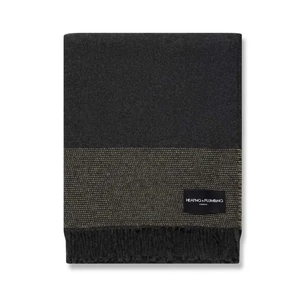 HEATING & PLUMBING LONDON Soft Whispers Cashmere & Merino Lambswool Blanket After Dark - Grey