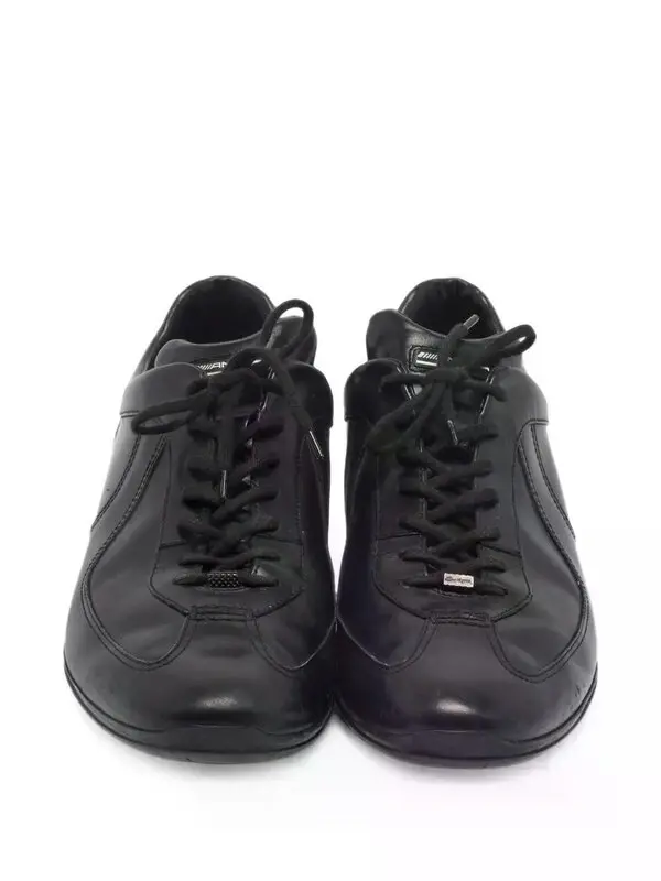 Santoni Lace-up Leather Sneakers