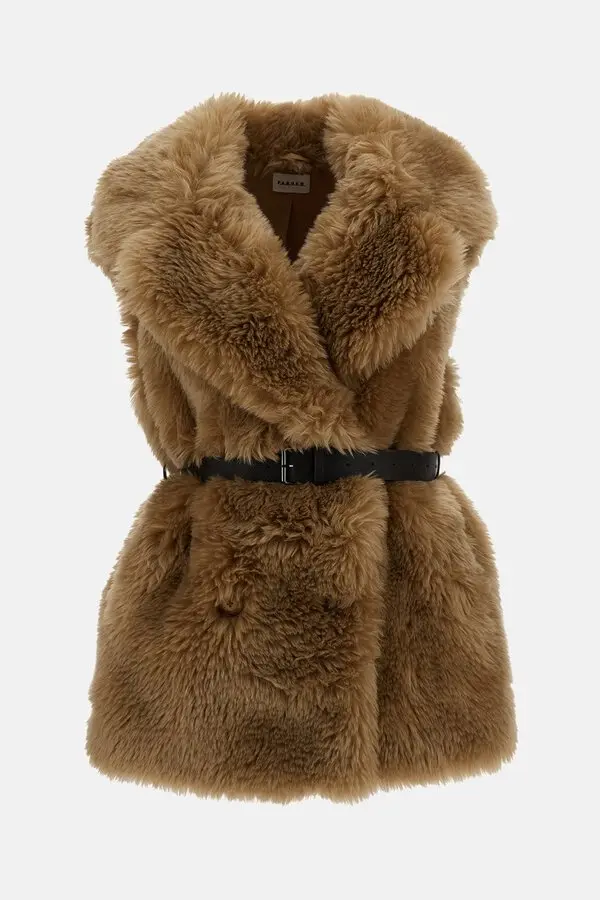 PAROSH Gilet Lungo In Eco-pelliccia