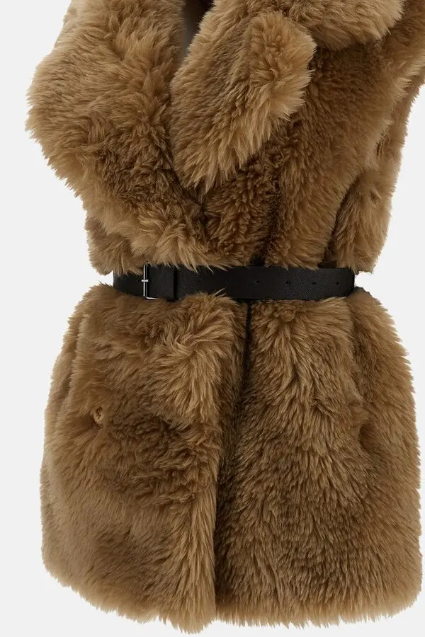 PAROSH Gilet Lungo In Eco-pelliccia