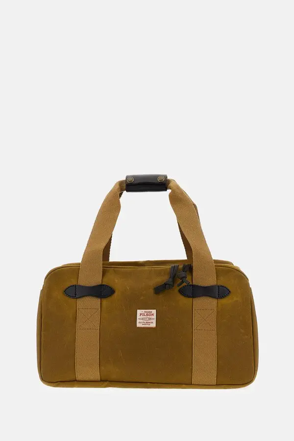 Filson Borsa Duffle Small Tin Cloth In Cotone Cerato E Pelle