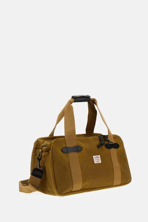 Filson Borsa Duffle Small Tin Cloth In Cotone Cerato E Pelle