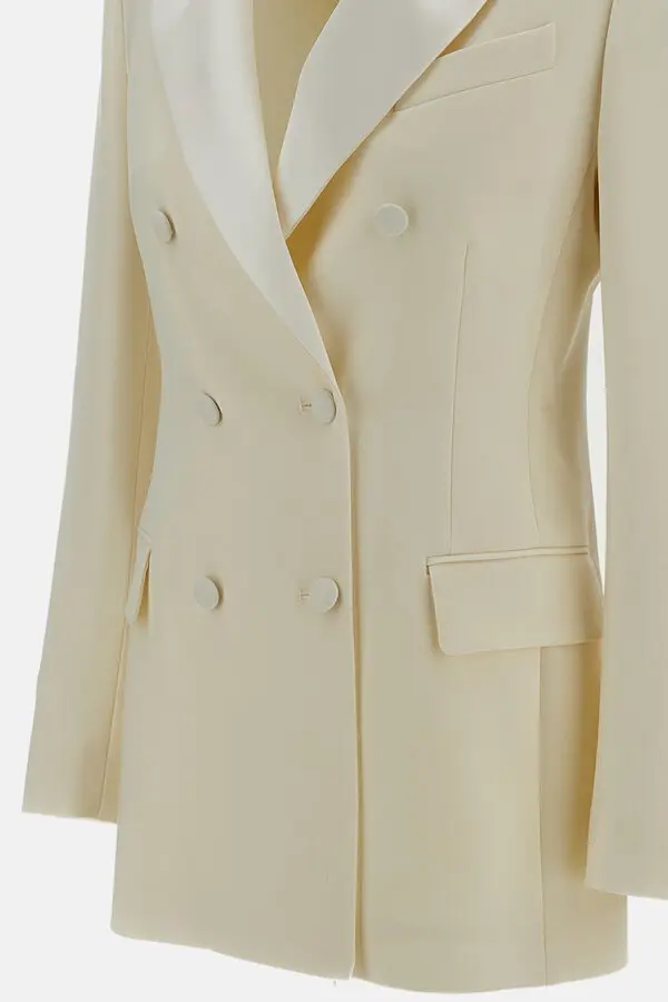 PAROSH Giacca Smoking Doppiopetto - Bianco