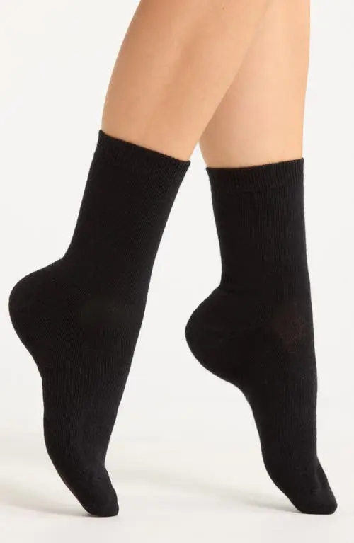 Nordstrom Merino Wool Blend Crew Socks - Black
