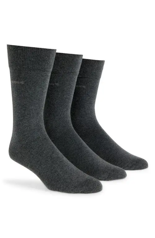 BOSS 3-pack Cotton Blend Socks - Medium Grey