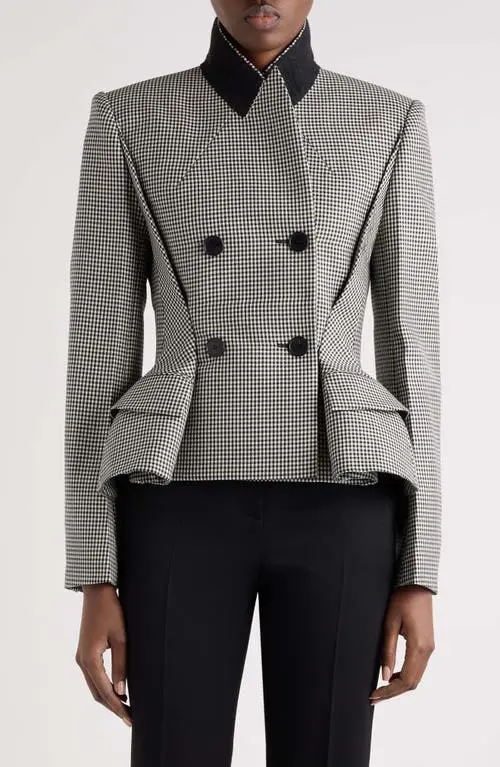 Givenchy Pinched Peplum Wool & Mohair Jacket