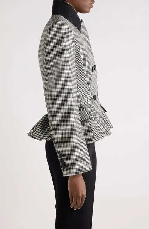 Givenchy Pinched Peplum Wool & Mohair Jacket