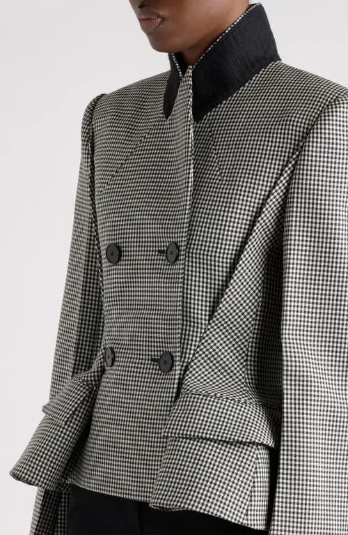 Givenchy Pinched Peplum Wool & Mohair Jacket