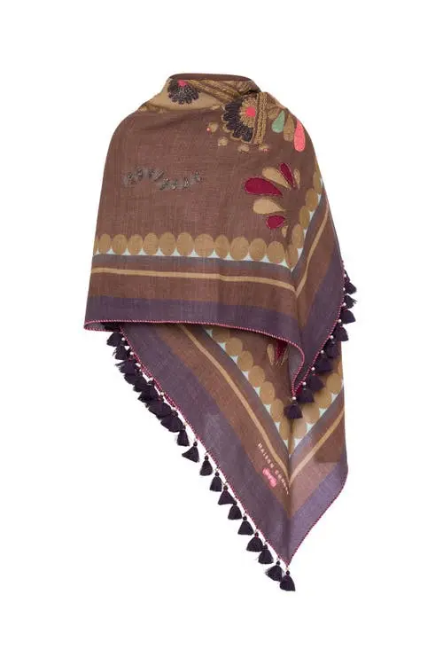 MAISON COMMON Embroidered Scarf