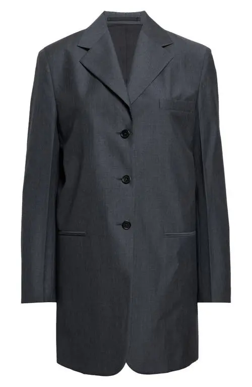 JIL SANDER Single Breasted Tailored Wool & Mohair Jacket
