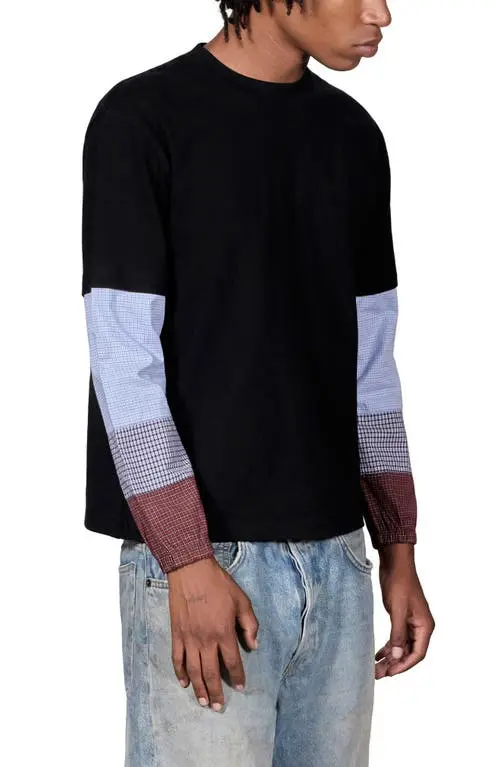 PLEASURES Mix Print Long Sleeve T-shirt