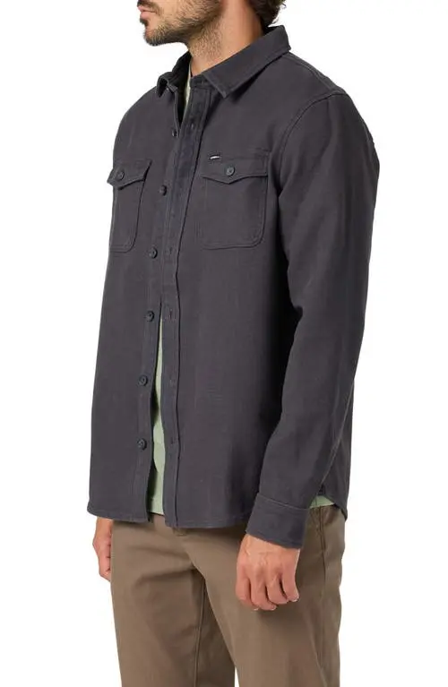 O'Neill Blanket Cotton Flannel Button-up Overshirt - Phantom