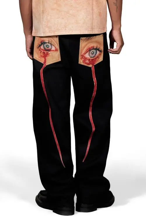 PLEASURES X Jason Landis Tear Formula Baggy Jeans