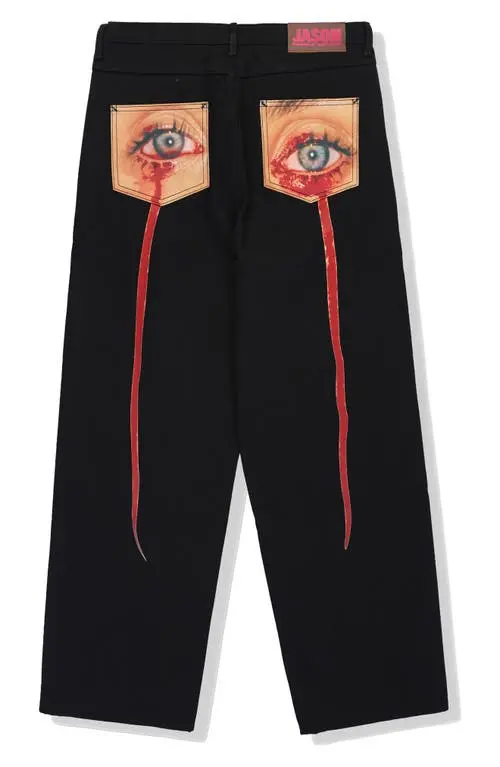 PLEASURES X Jason Landis Tear Formula Baggy Jeans