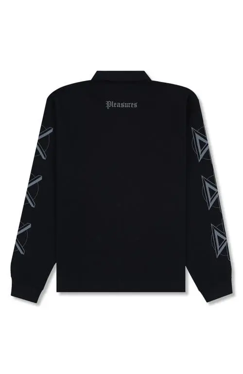 PLEASURES X Dead Kennedys Poster Graphic Long Sleeve Polo