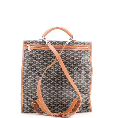 Goyard Saint Leger Briefcase Backpack Coated Canvas - Brown