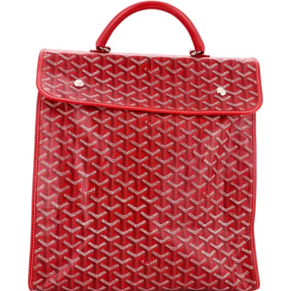 Goyard Saint Leger Briefcase Backpack Coated Canvas - Red