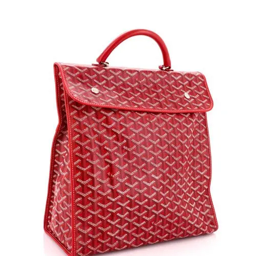Goyard Saint Leger Briefcase Backpack Coated Canvas - Red