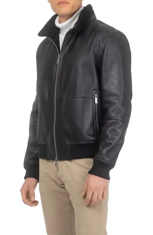 Gorski Genuine Shearling Lamb Bomber Jacket