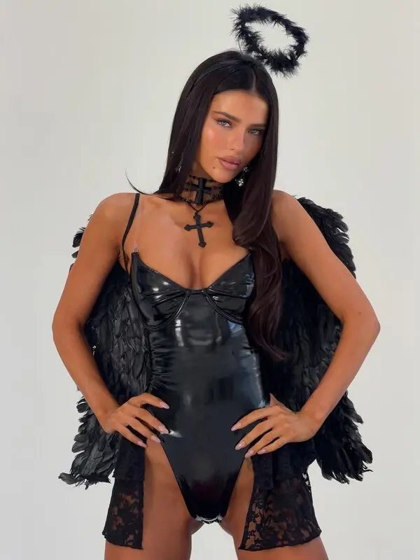 OUTCAST Devil Bodysuit & Skirt Set - Black