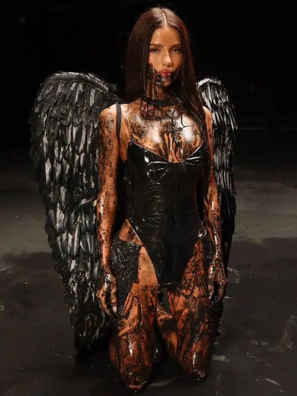 OUTCAST Devil Bodysuit & Skirt Set - Black