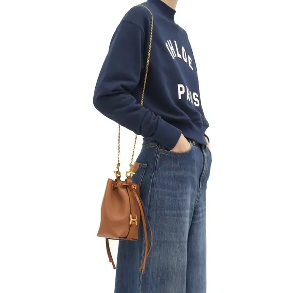 Chloé Micro Marcie Bucket Bag - Brown