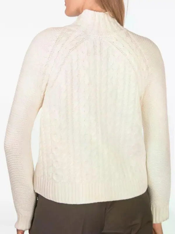 GRAN SASSO Cable-knit Mock-neck Sweater