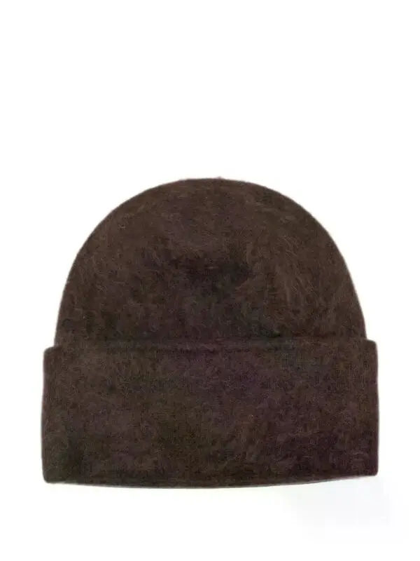 Soft Goat Brushed-finish Wool Beanie Hat