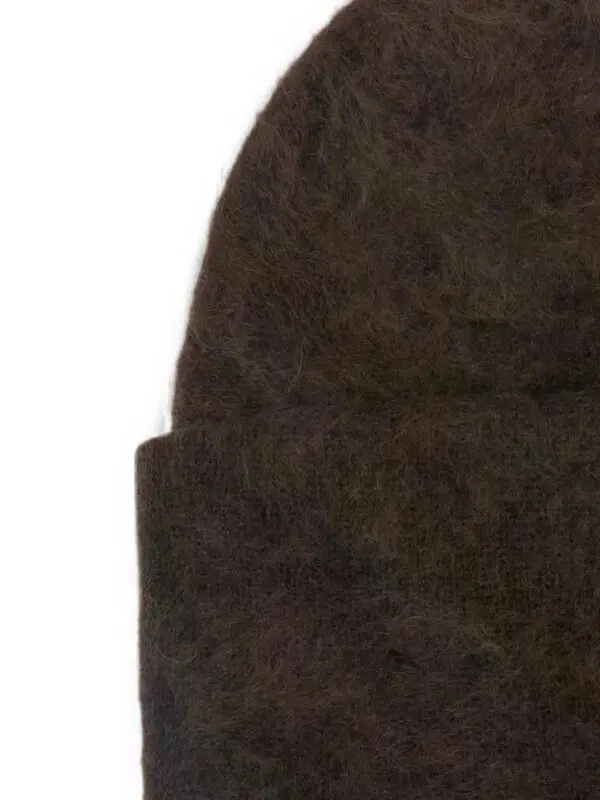 Soft Goat Brushed-finish Wool Beanie Hat