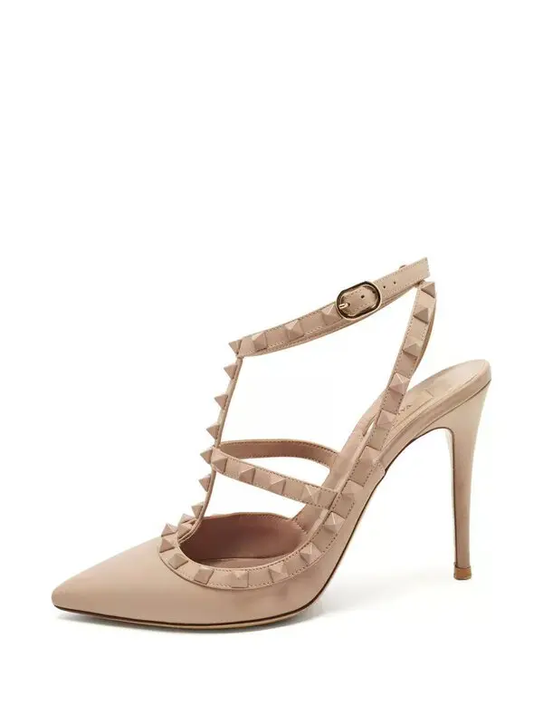 Valentino Garavani Rockstud Leather Pumps - Neutrals