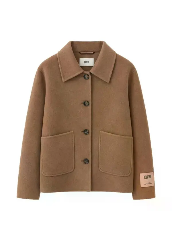 SOLOTRE Button-up Patch-pocket Coat