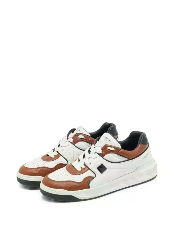 Valentino Garavani One Stud Leather Sneakers - White