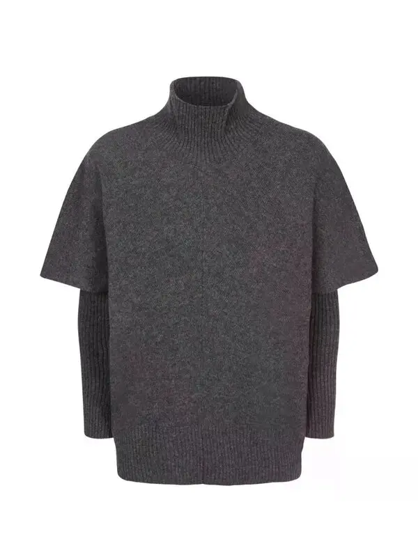 Federica Tosi Layered-sleeve High-neck Sweater