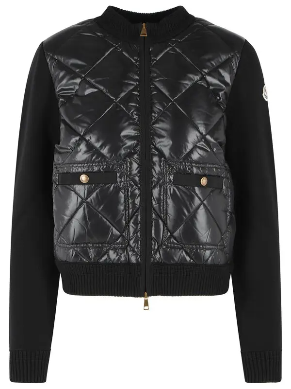 Moncler Tricot' Cotton Cardigan - Black