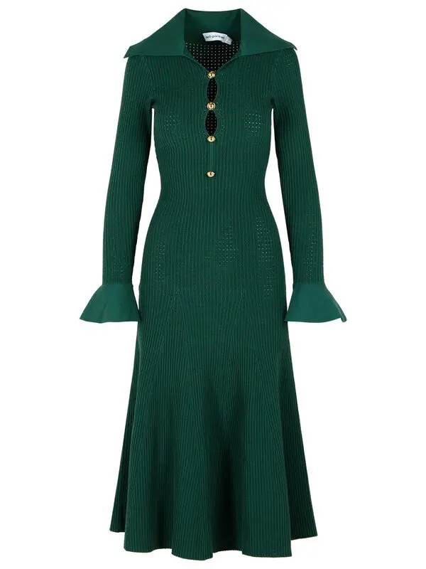 SELF-PORTRAIT Keyhole' Dress In Viscose Blend - Green