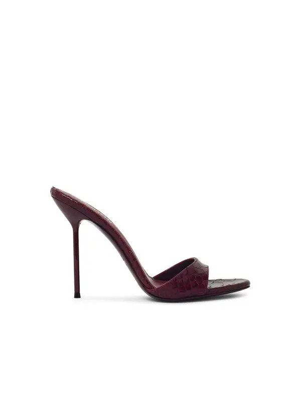 Paris Texas Lidia 105' Deep Leather Mules - Red