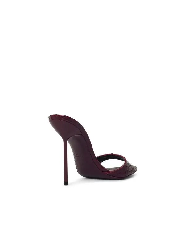 Paris Texas Lidia 105' Deep Leather Mules - Red