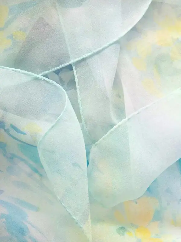 ELIZABETTA Meadow Floral-print Silk-georgette Scarf