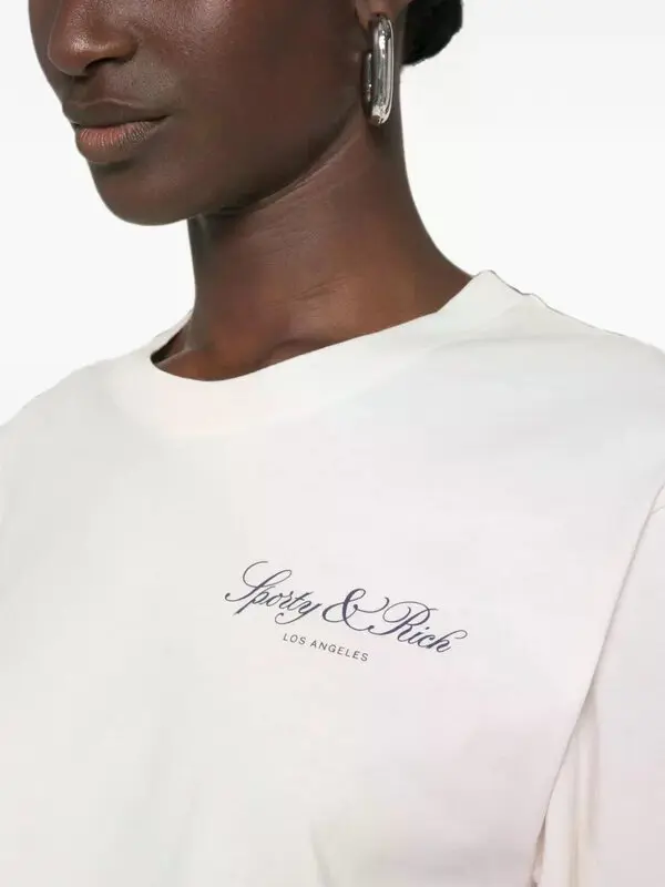 Sporty & Rich Logo-print T-shirt