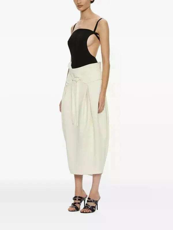 Christopher Esber Virelle Cocoon Midi Skirt - Neutrals