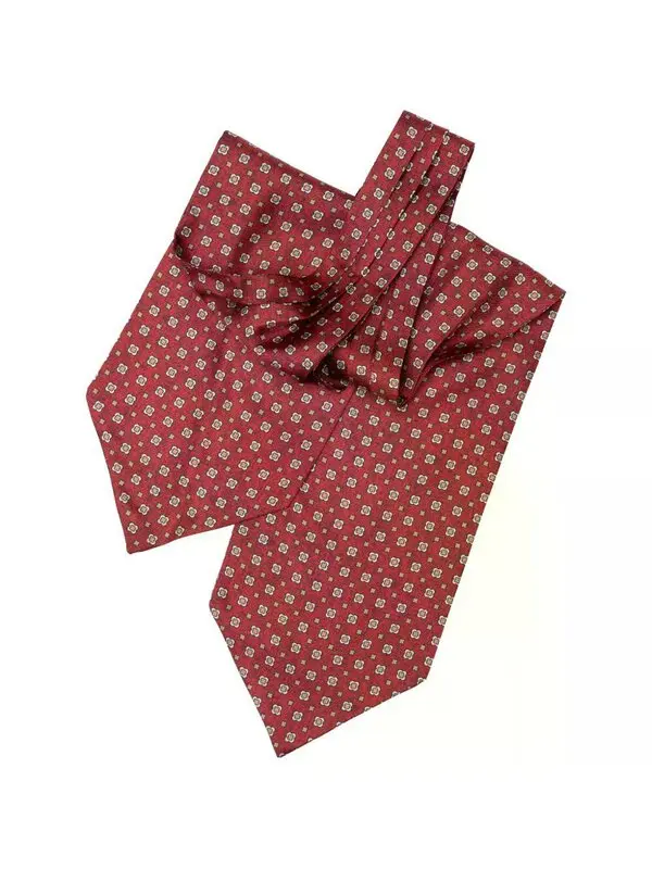 ELIZABETTA Ostuni Medallion-print Silk Cravat - Red