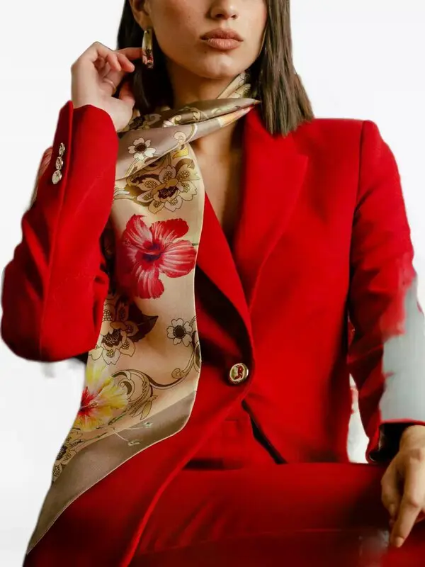 ELIZABETTA Hawaii Bloom Silk Scarf
