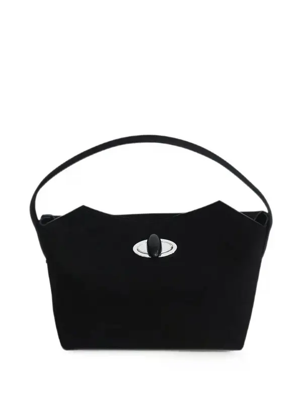 Christopher Esber Mini Turnlock Suede Tote Bag