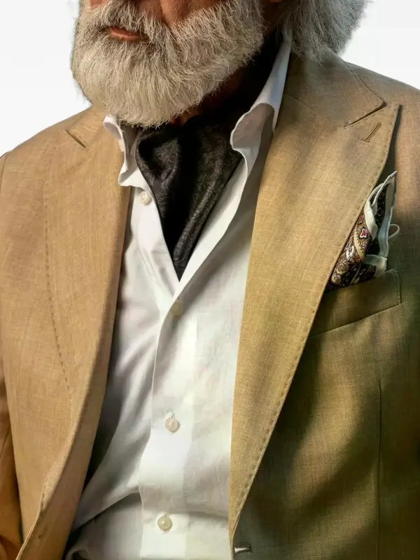 ELIZABETTA Portofino Floral-pattern Silk Ascot Tie