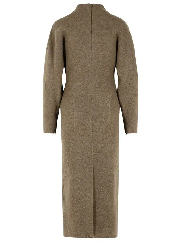 Max Mara Tenuta' Wool And Mud Jersey Dress