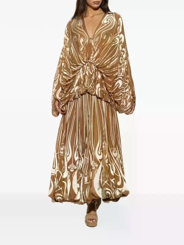 Zimmermann Momentum Patterned Silk Maxi Dress