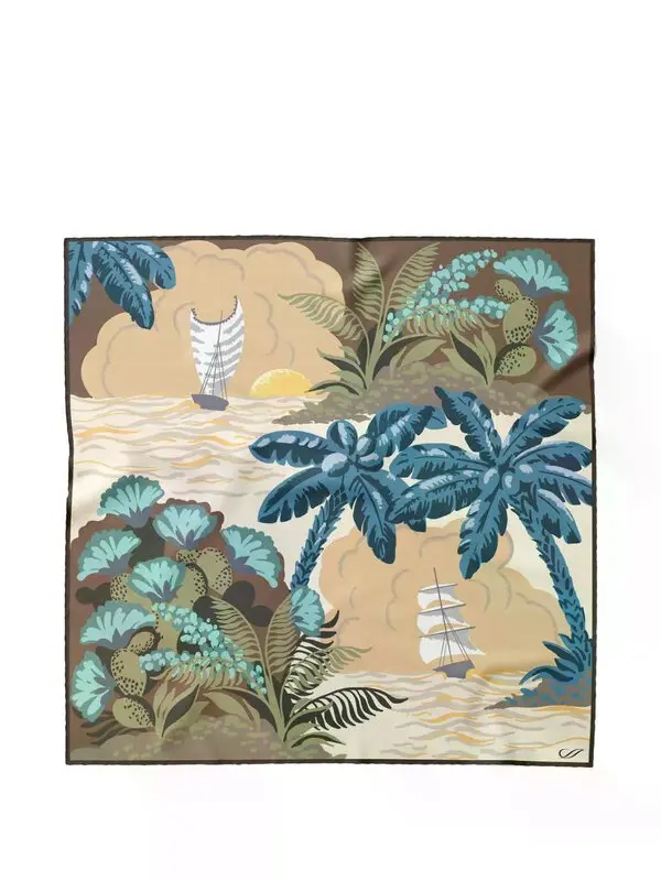 ELIZABETTA Isola Silk Pocket Square - Neutrals