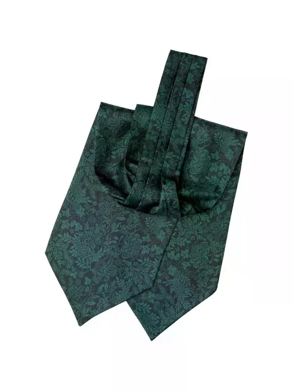 ELIZABETTA Portofino Floral-pattern Ascot Tie - Green