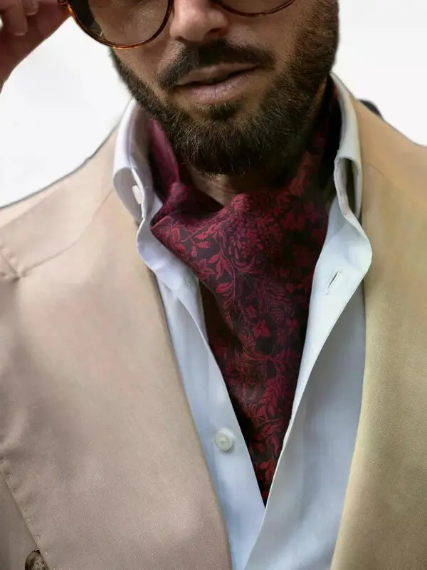 ELIZABETTA Portofino Floral-print Silk Cravat
