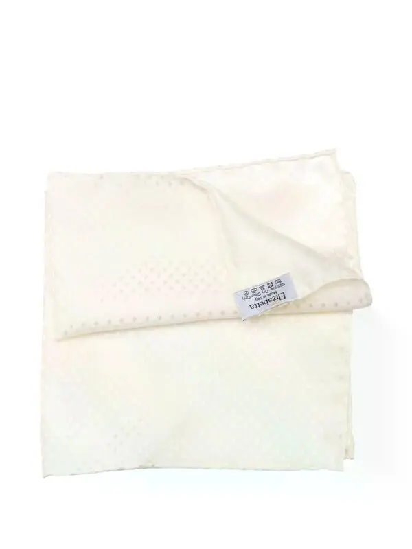 ELIZABETTA Corelli Silk Pocket Square - Neutrals